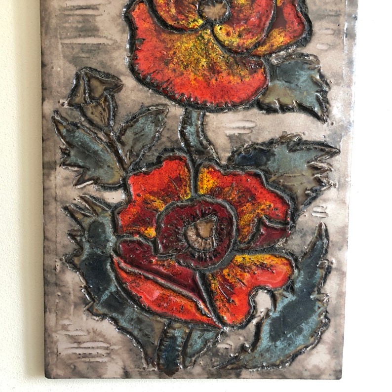 Ruscha Roses Ceramic Wall Plaque, Vintage 1970s West Germany Deco - Etsy