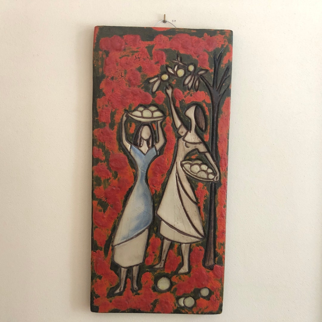 Ruscha Wall Plate / Plaque/ Hanger, Nice, Rare Vintage 1970s Ceramic ...