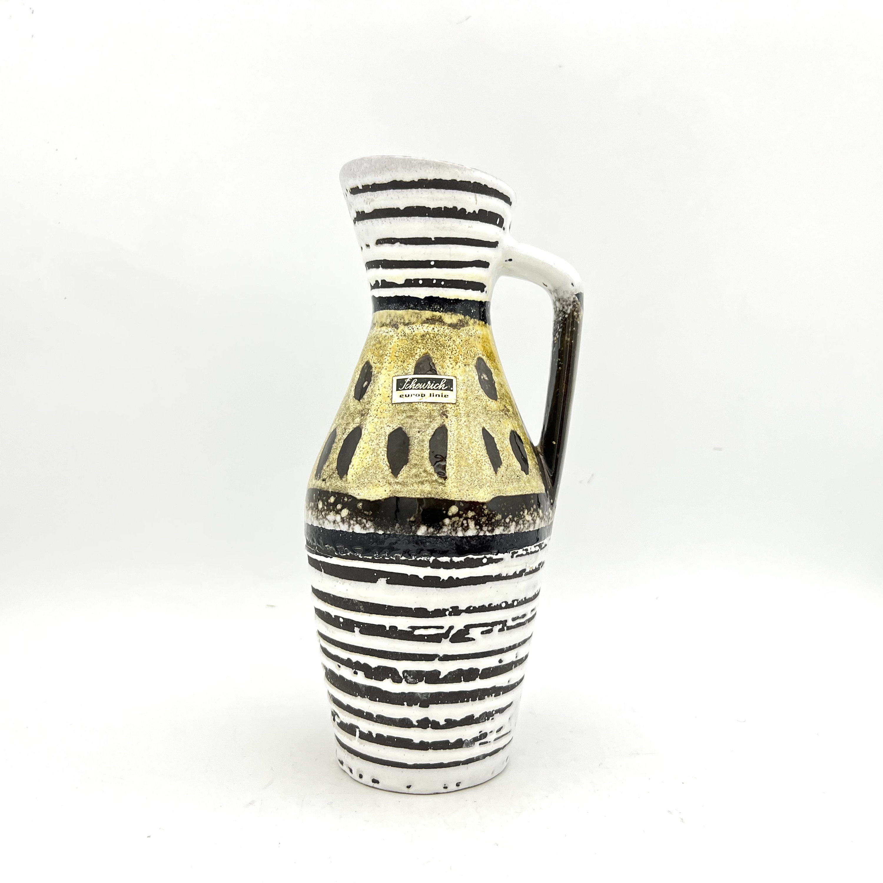 Fine Art Ceramics Vtg Foreign Keramik German Pottery Ceramic Vase Mid ...