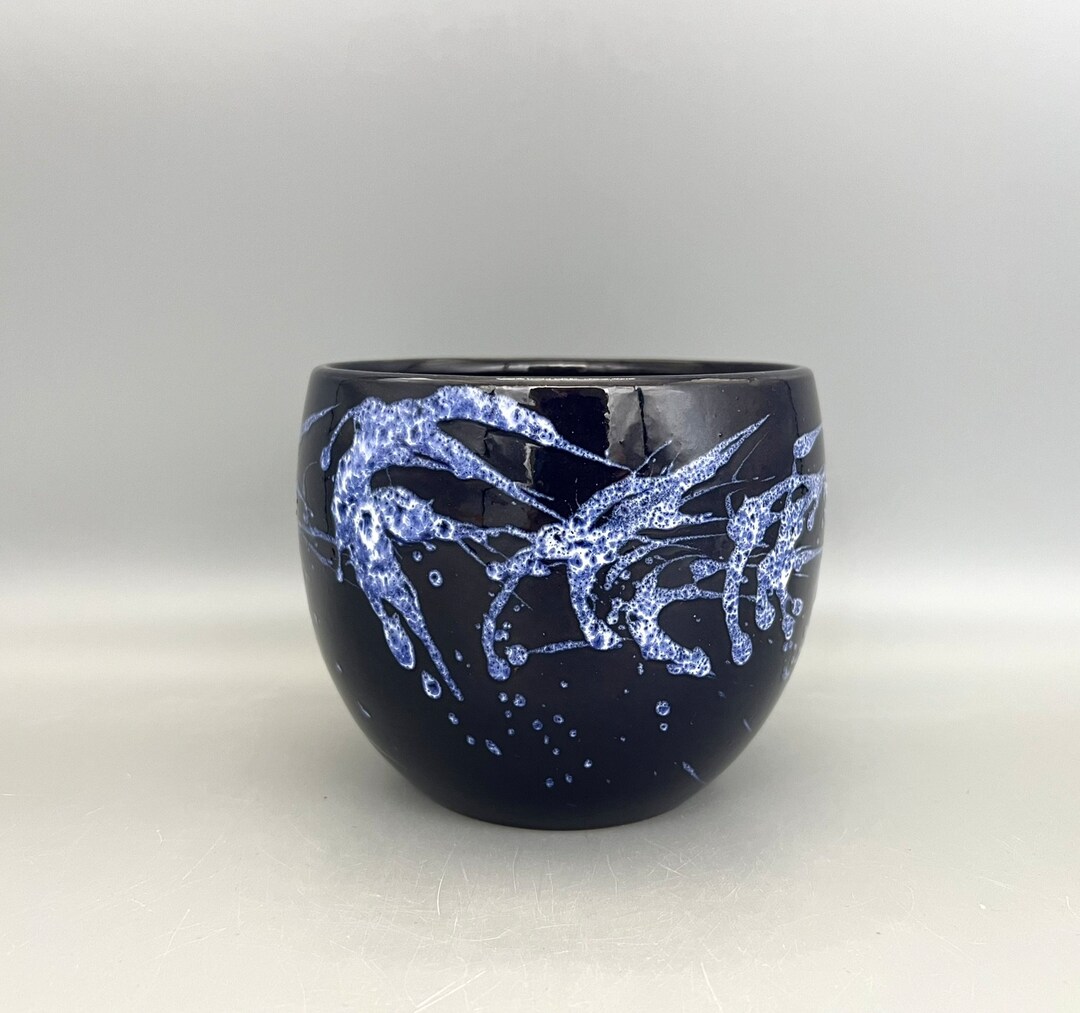 Marei Planter, Medium Size , Mid Century Modern 1970s Blue White ...