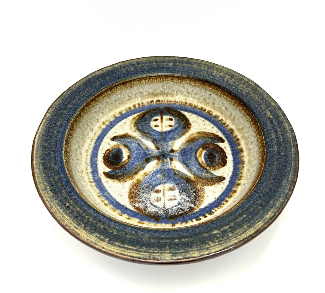 Soholm Bornholm Danmark Studio Pottery ,, Peacock" Bowl / Fruit-bowl ...