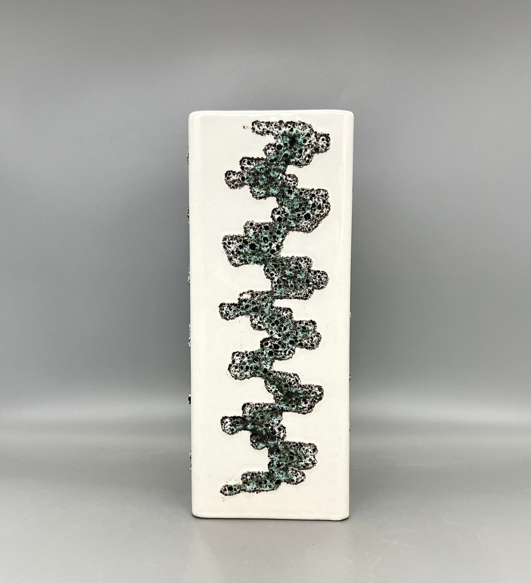 Fohr Keramik Fat Lava Vase, White/black/green, Mid-century WGP - Etsy