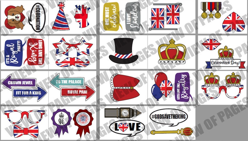 PRINT AT HOME King Charles Coronation Party Props - Etsy