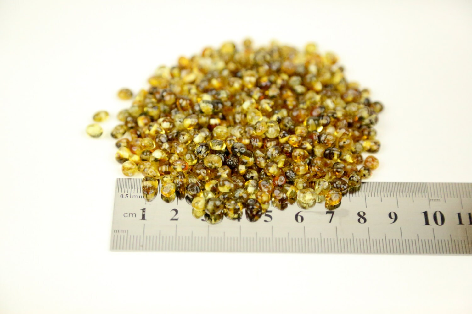 Genuine Natural Very Rare Green Polish Baltic Amber Small Beads With ...