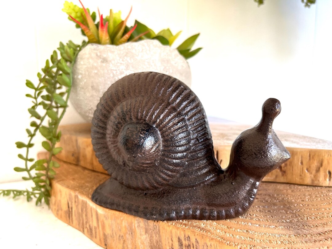 Vintage Cast Iron Snail, Antiqued Finish | Iron Snail Key Hider - Etsy