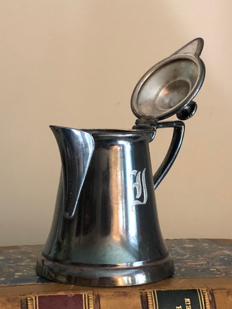 Antique Silver Plate Cream Pitcher Monogram The Middletown | Etsy