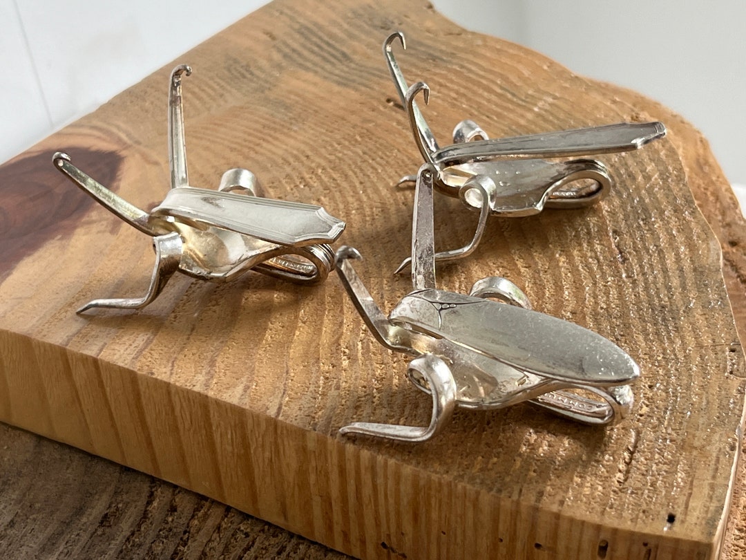 Good Luck Cricket | Hearth Cricket | Repurposed Vintage Silver Plate ...