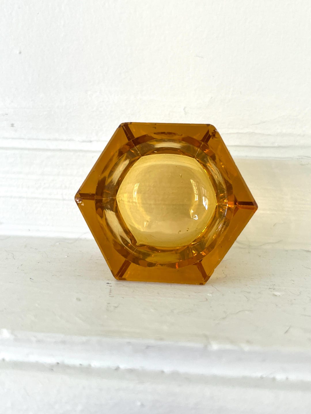 Vintage Salt Dish, Amber Pressed Glass | Amber Glass Ring Dish | Cone ...