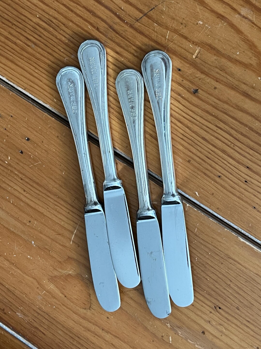 Vintage Silver Plate Hotel Butter Knives From the Mark Hotel, NYC, Set ...