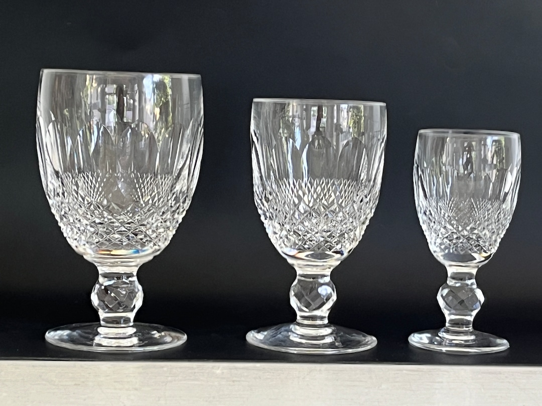 Vintage Waterford Crystal Water Glasses, Colleen Pattern | Waterford ...