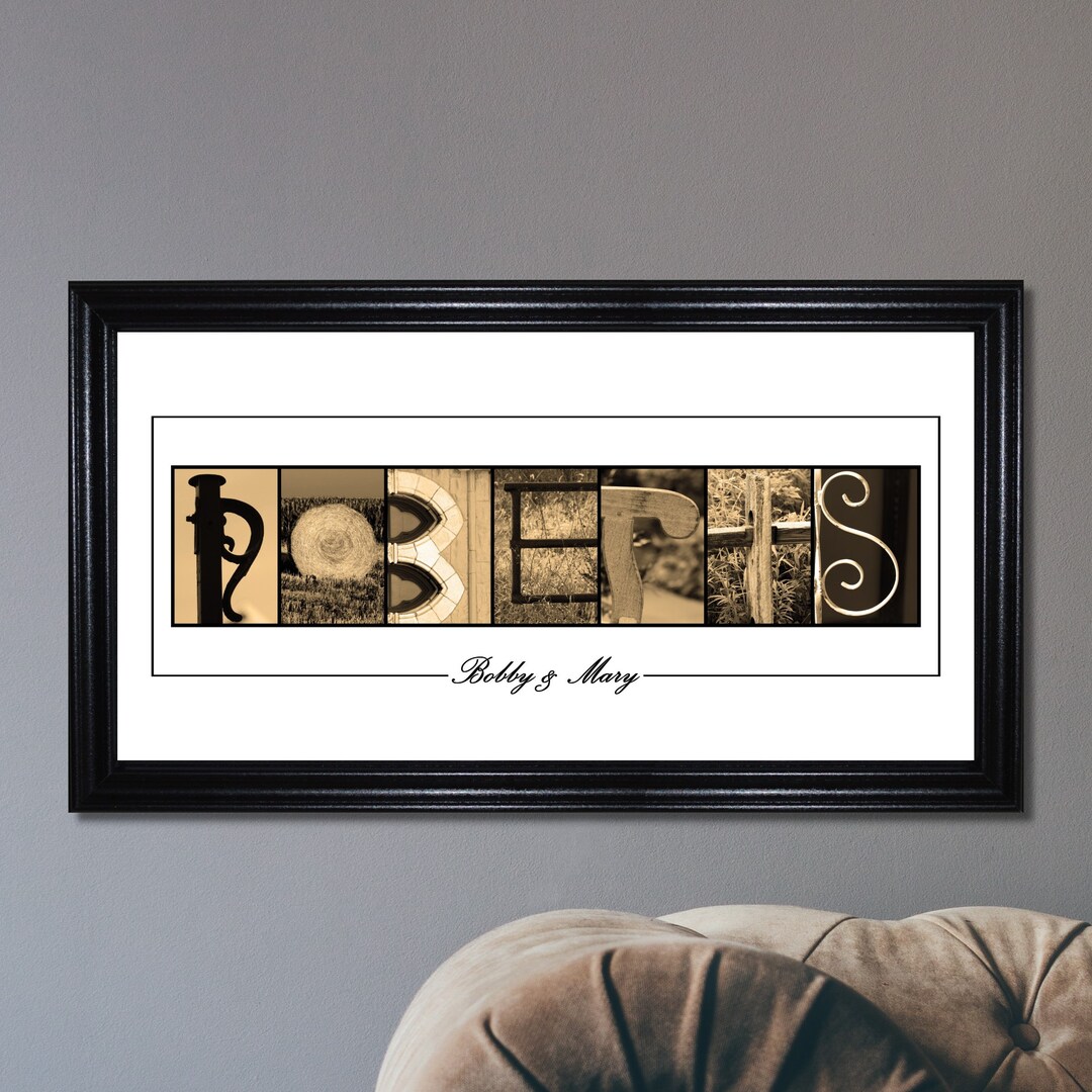 Custom Letter Art Alphabet Address & Anniversary Signs - Etsy