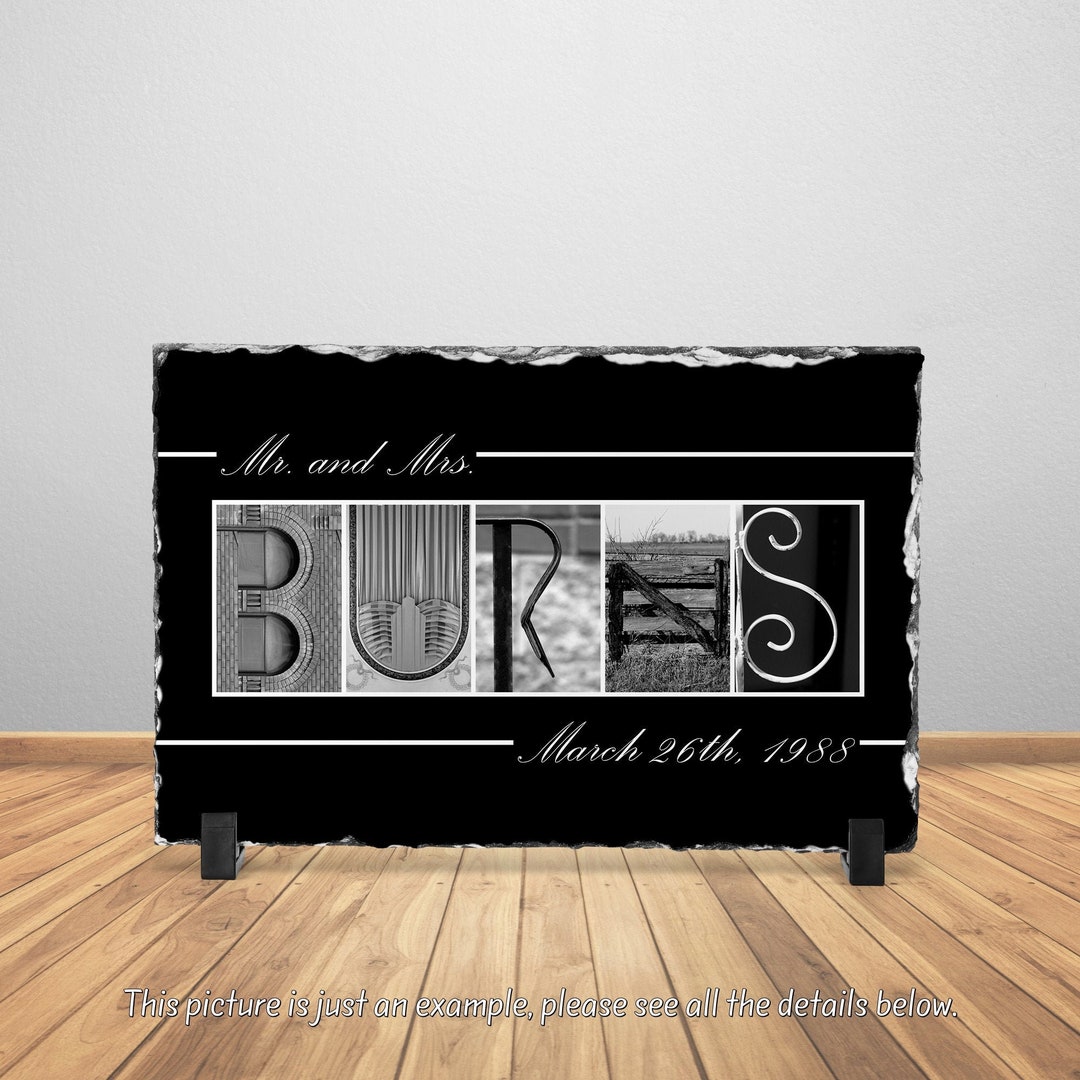 Custom Slate Name Signs: Perfect Wedding & New House Gift - Etsy