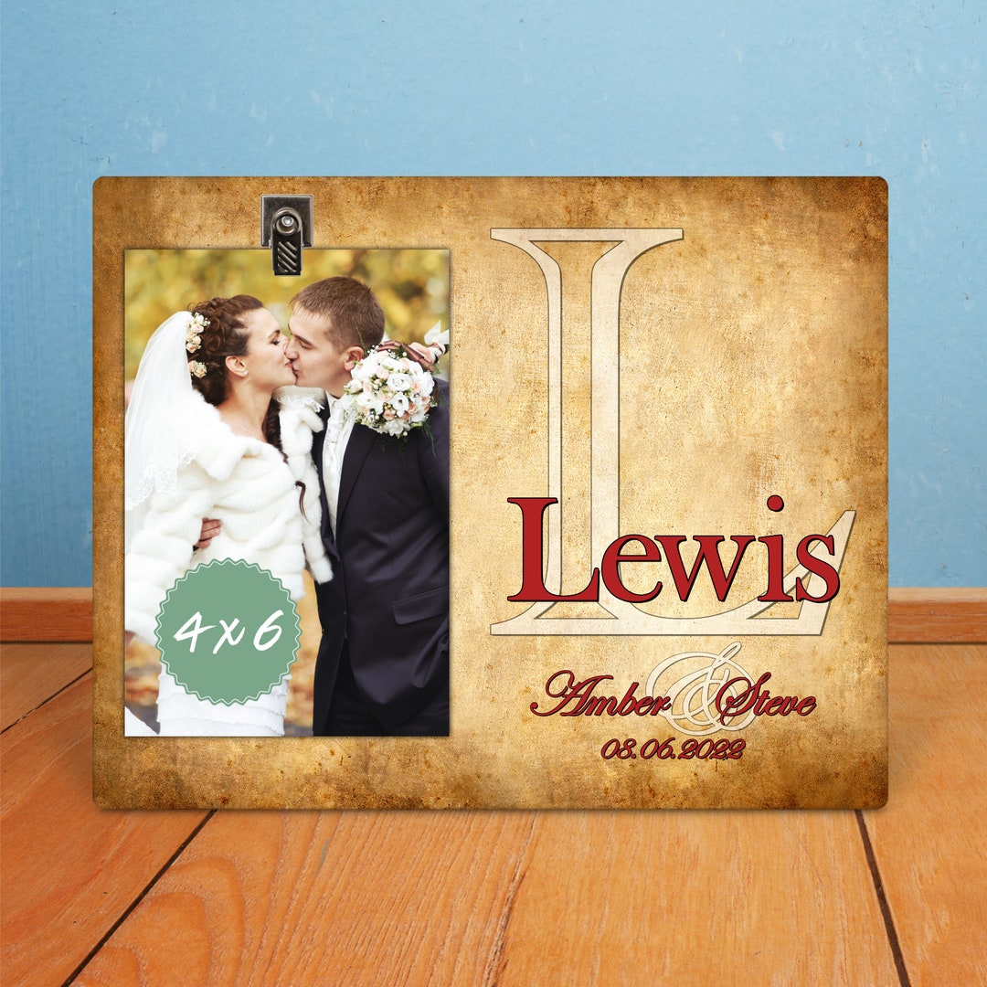 Custom Wedding Frame: Personalized Rustic Gift for Newlyweds & Parents ...