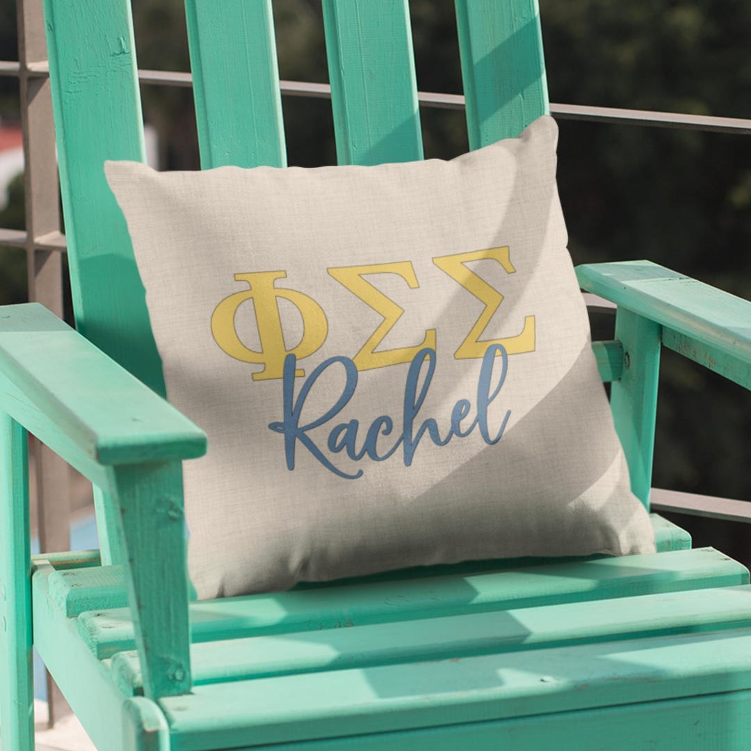 Phi Sigma Sigma Sorority Pillow: Personalized Greek Gift - Etsy