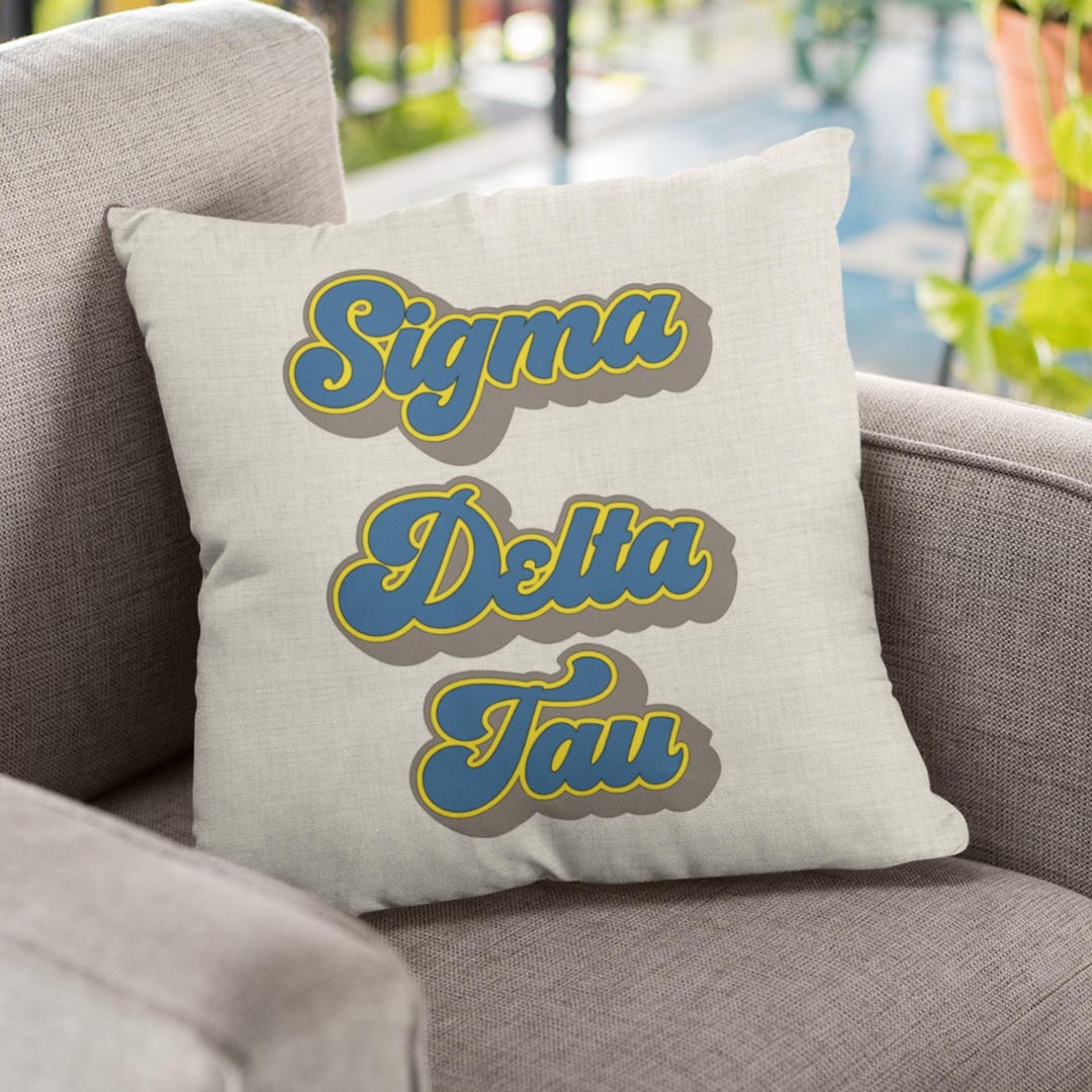 Sigma Delta Tau Sorority Pillow Perfect Big Little Gift - Etsy