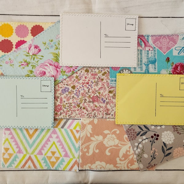 Fabric Postcards - Etsy