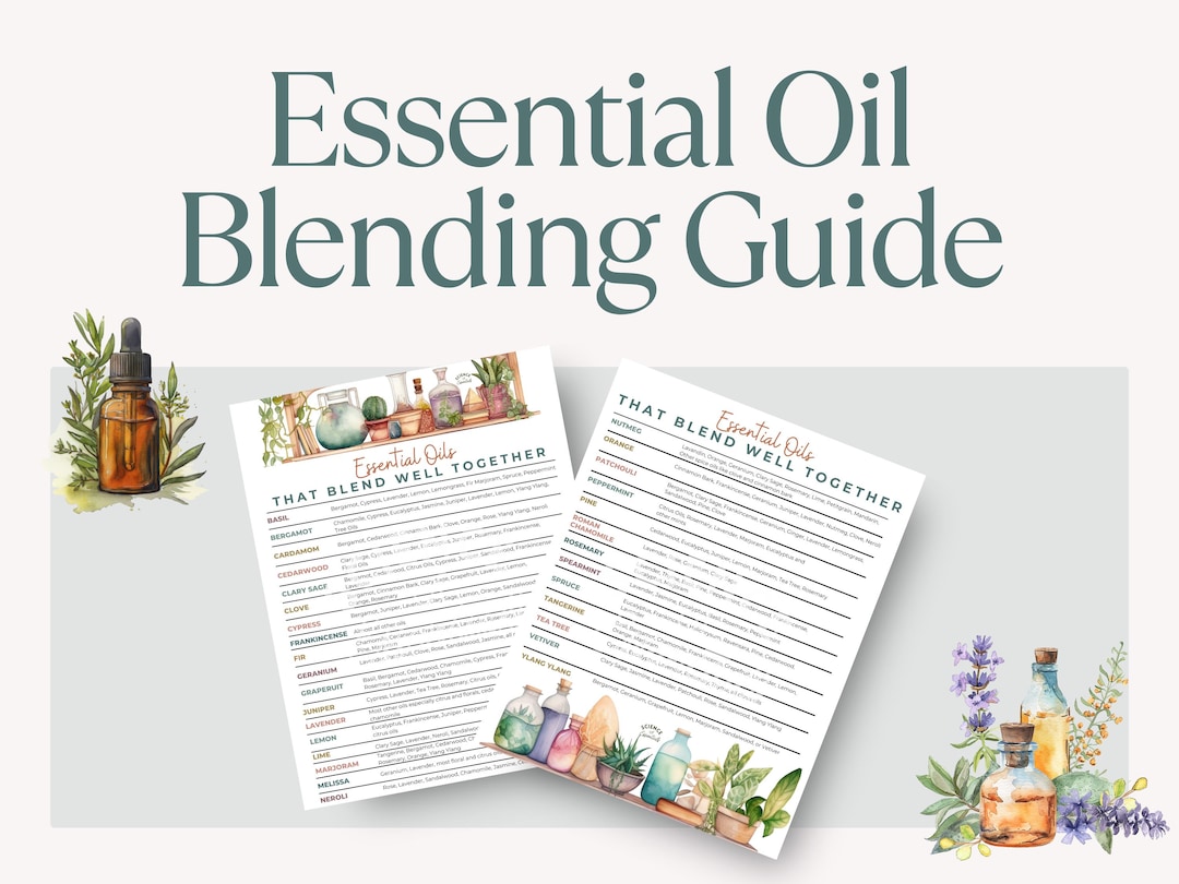 Essential Oils Blending Guide: Printable - Etsy