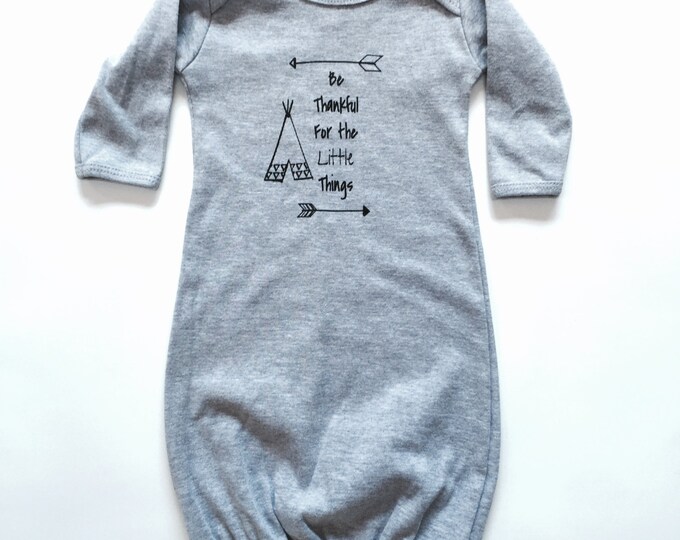 Thankful Baby Graphic Sleeper Gown Super Soft Knit Cotton - Etsy