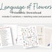 Language of Flowers: Printable - Etsy