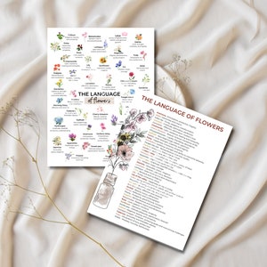 Language of Flowers: Printable - Etsy
