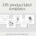 DIY Product Label Templates: Printable - Etsy