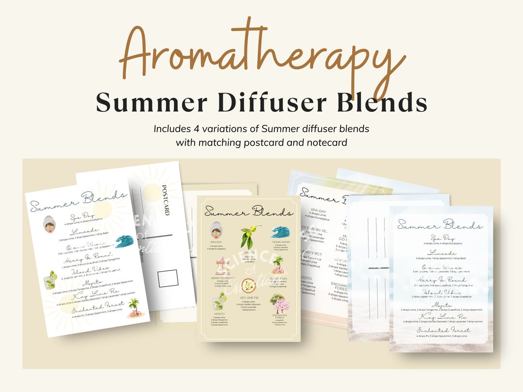 Essential Oil Summer Diffuser Blends Printable - Etsy
