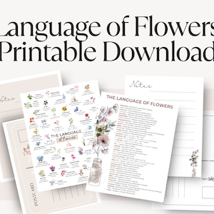Language of Flowers: Printable - Etsy
