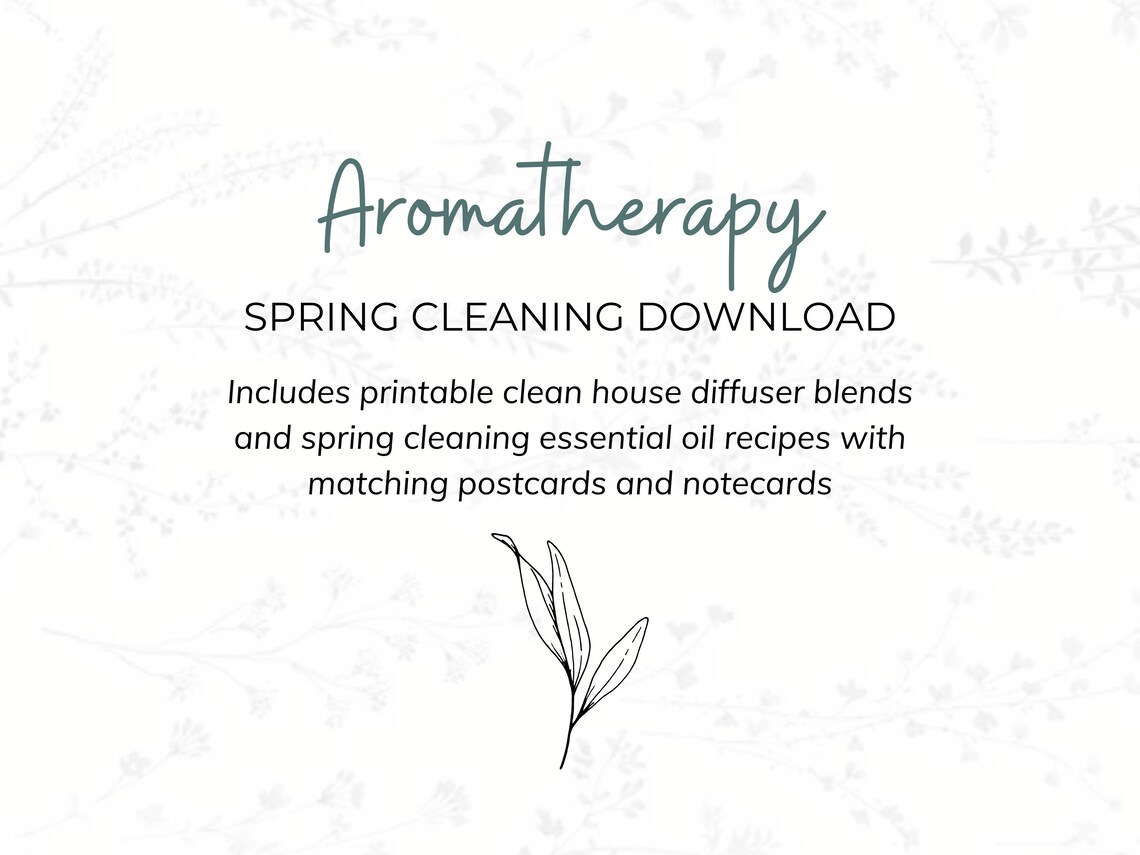 Aromatherapy Spring Cleaning Printable - Etsy
