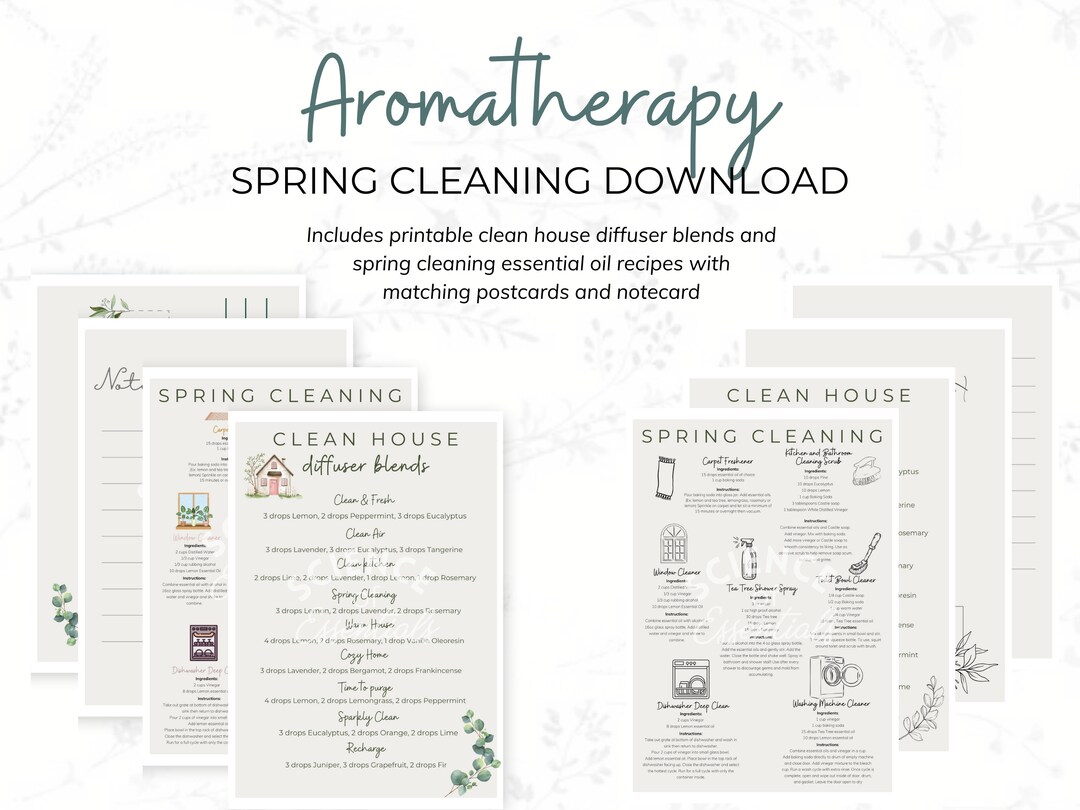Aromatherapy Spring Cleaning Printable - Etsy