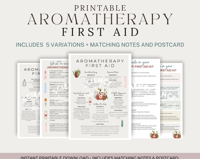 Aromatherapy for First Aid Support: Printable - Etsy