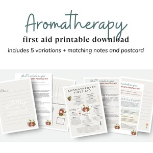 Aromatherapy for First Aid Support: Printable - Etsy