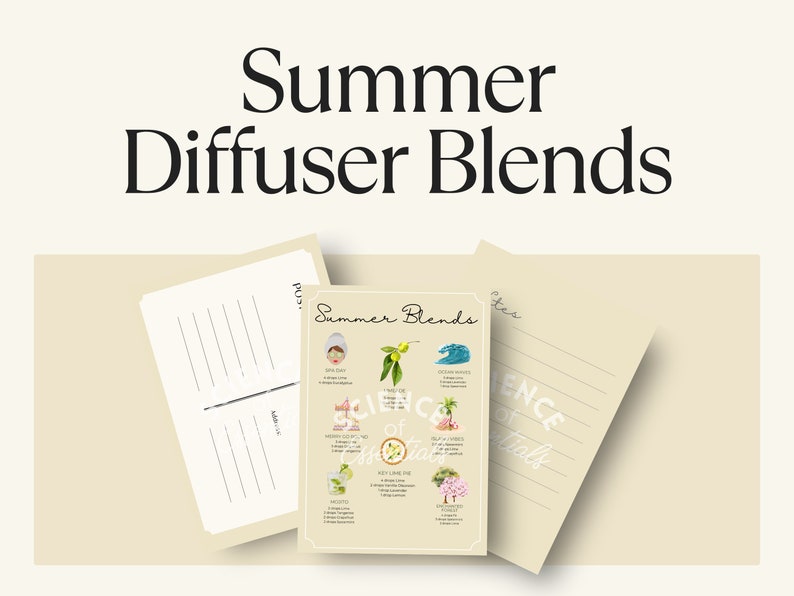 Essential Oil Summer Diffuser Blends Printable - Etsy