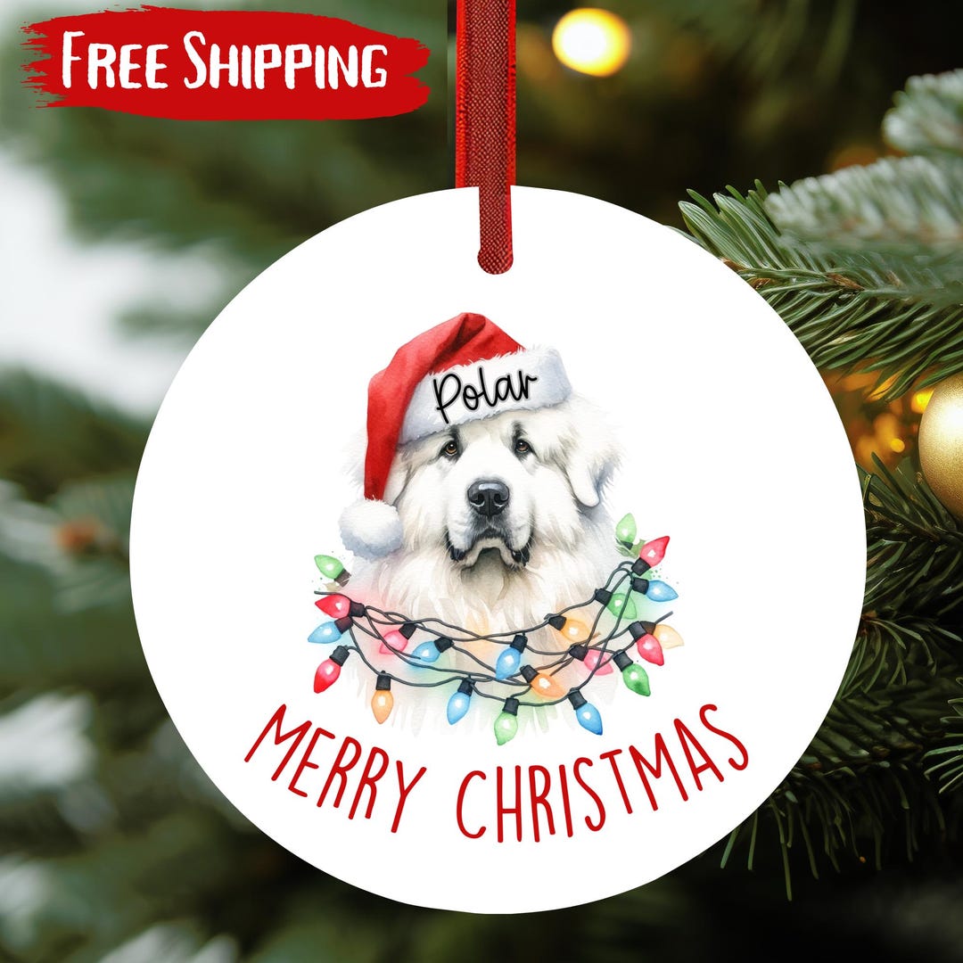 Great Pyrenees Ornament • Personalized Pyrenees Ornament • Pyrenees ...