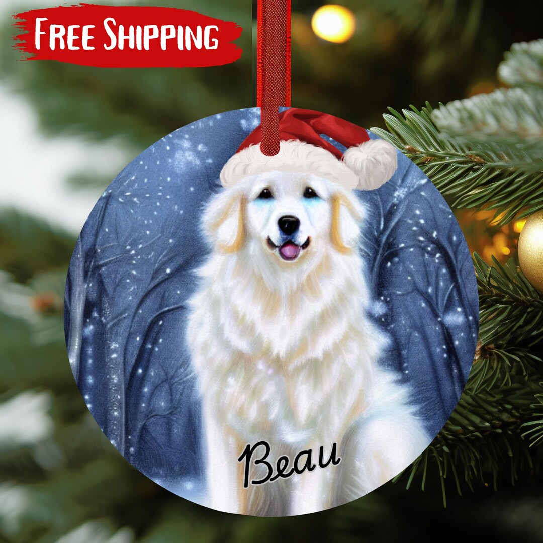 Great Pyrenees Ornament • Personalized Pyrenees Ornament • Pyrenees ...