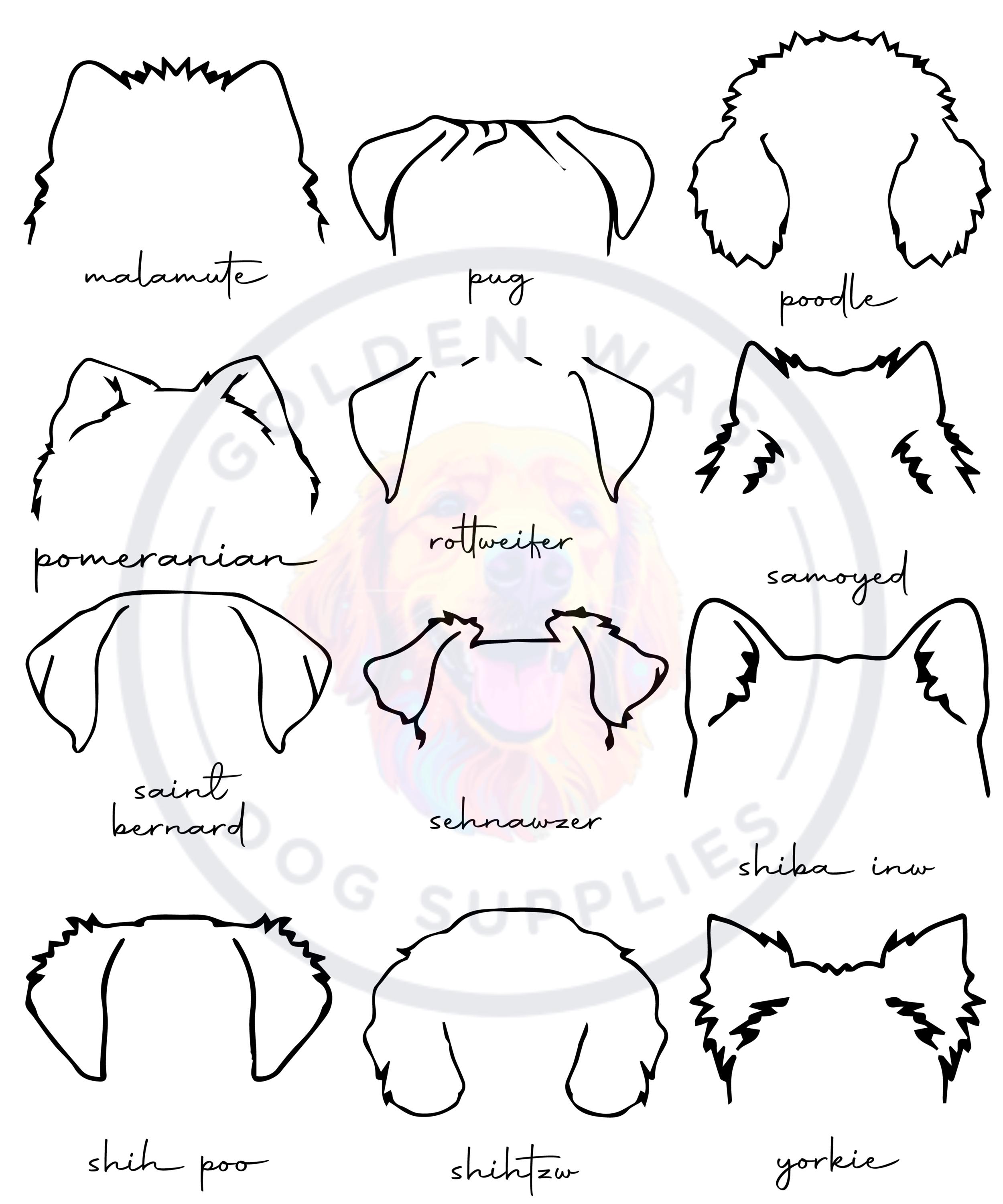 Dog Ornament • Personalized Dog Ears Ornament • Custom Dog Ears ...