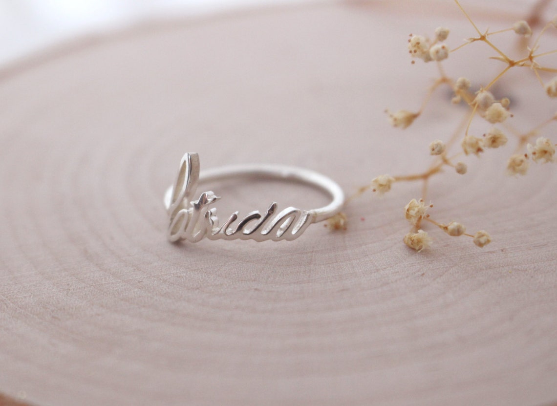 Signature Ring - Personalized Handwriting Ring - Keepsake Jewelry in ...