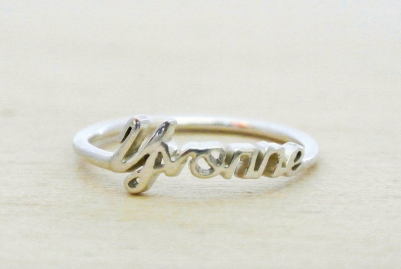 Stackable Name Ring Personalized Name Ring Children Name - Etsy