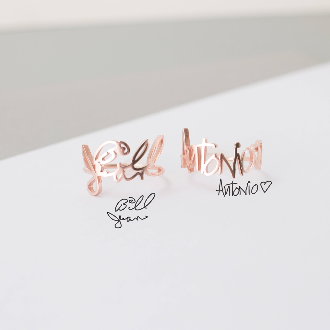 Actual Handwriting Ring - Signature Ring - Dainty Ring - Bridesmaid ...