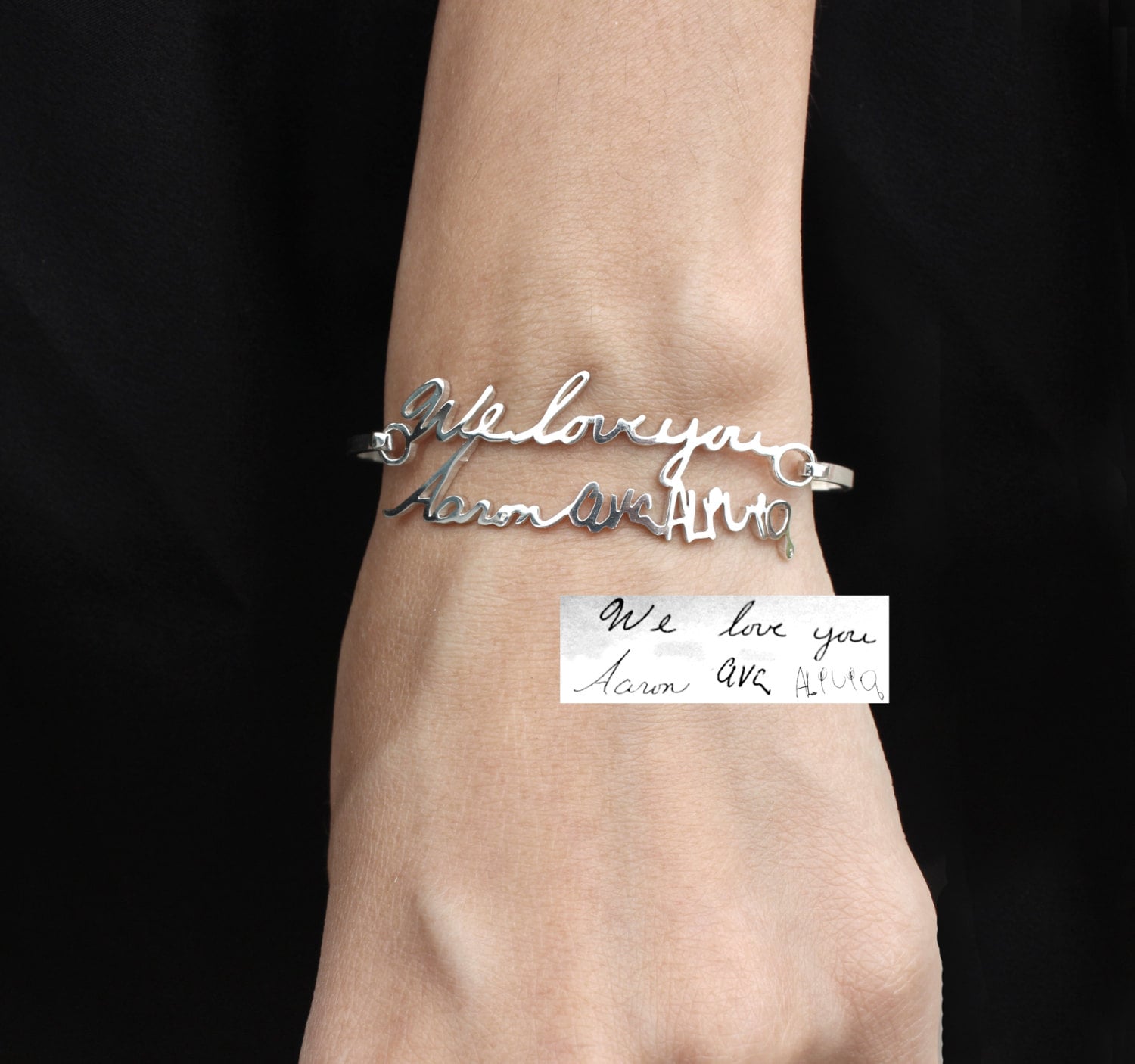 Signature Bangle Signature Bracelet Handwriting Bangle | Etsy