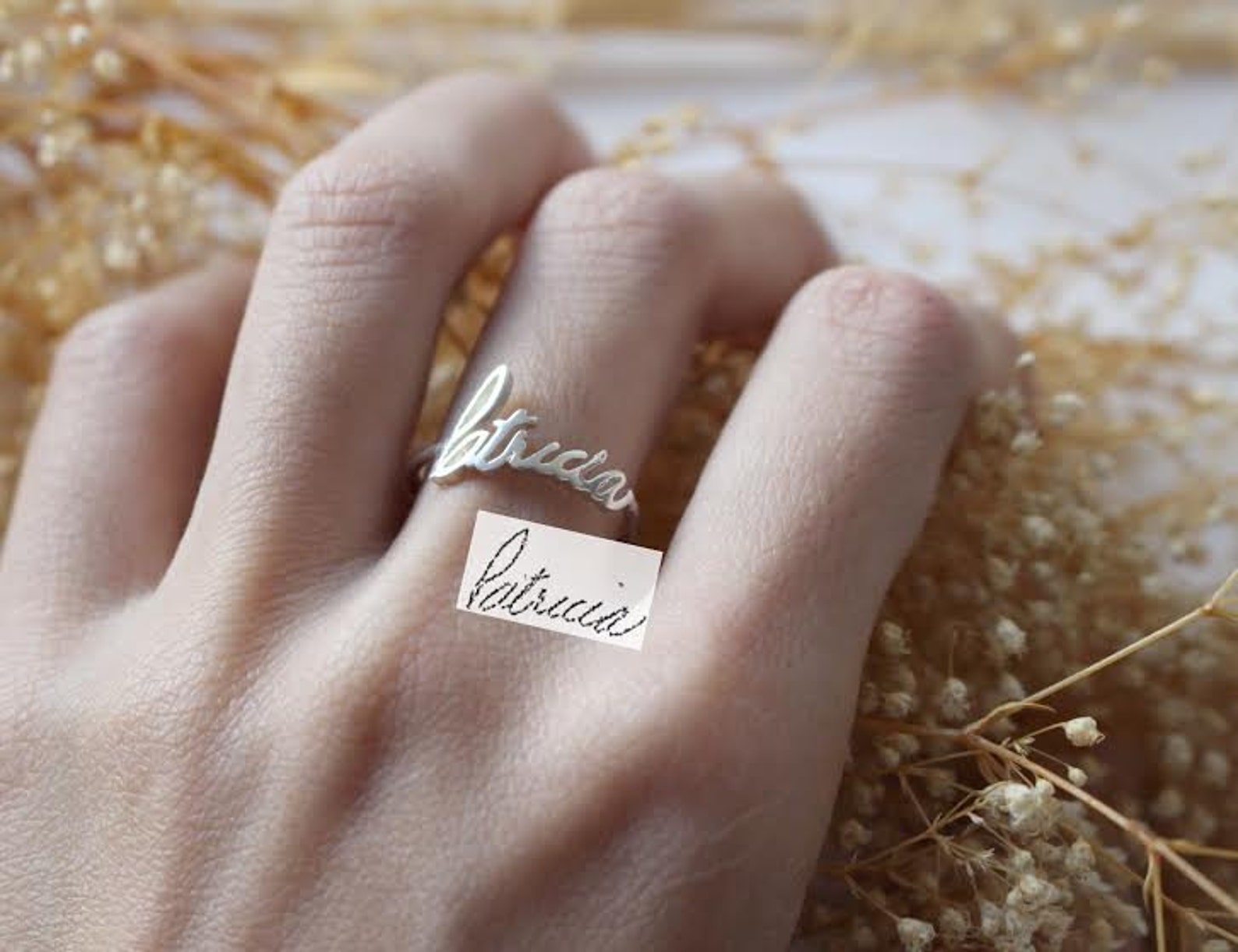 Signature Ring - Handwriting Ring - Initial Ring - Personalized Ring ...
