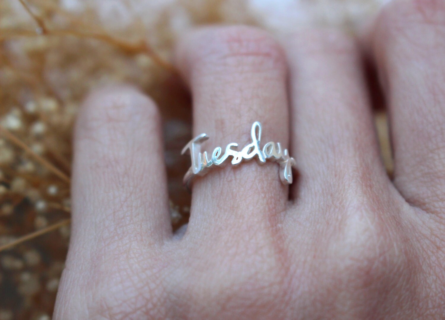 Stackable Name Ring Personalized Name Ring Children Name - Etsy