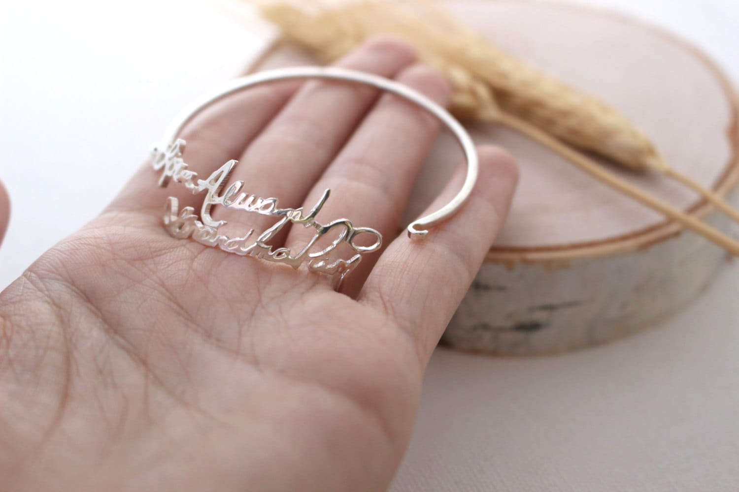 Signature Bangle Signature Bracelet Handwriting Bangle | Etsy