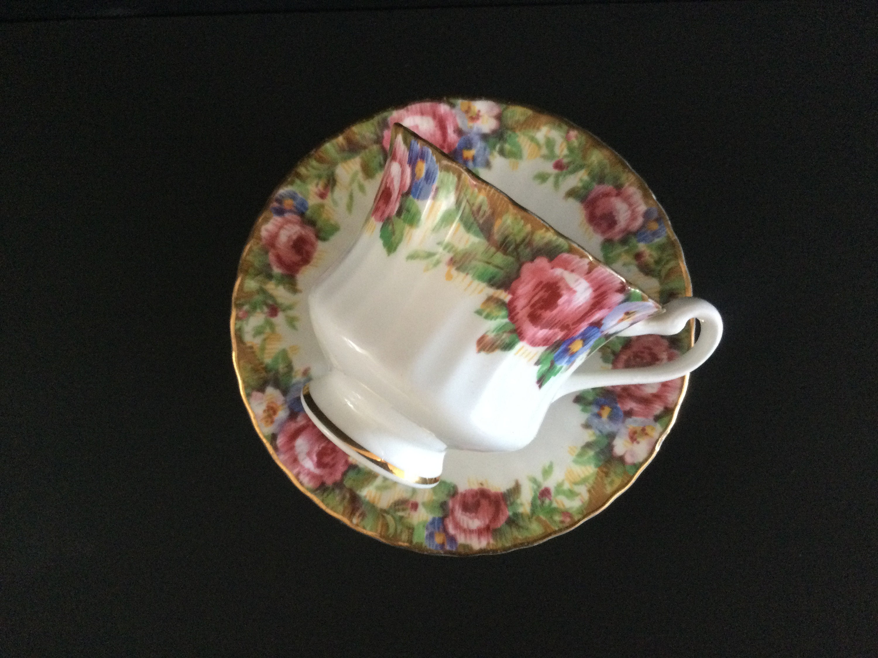 Vintage Paragon Porcelain Miniature Tea time Plate Floral Design Home ...