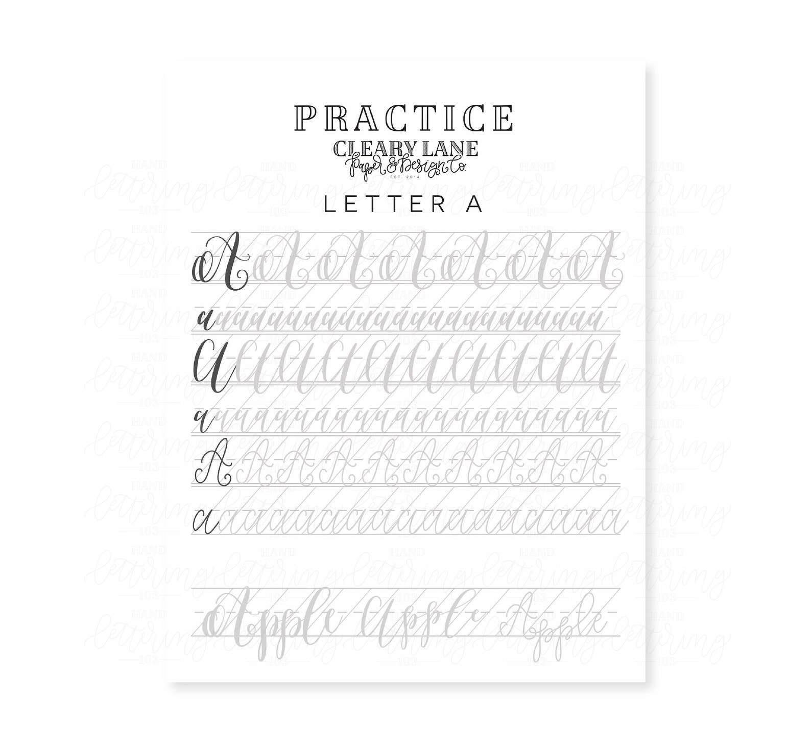 Hand Lettering Practice Worksheets Handlettering Sheets - Etsy