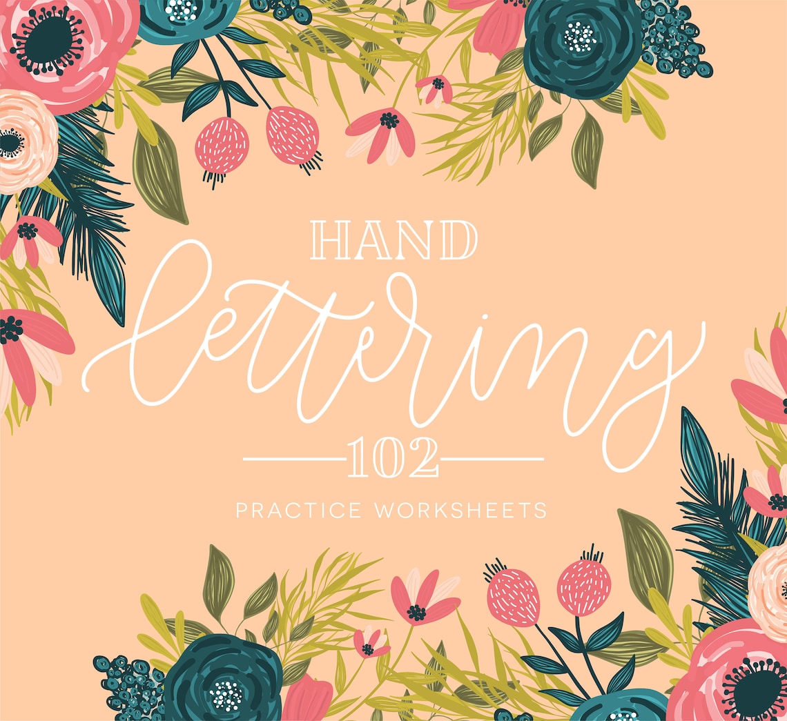 Hand Lettering Worksheets Handlettering Practice Sheets - Etsy