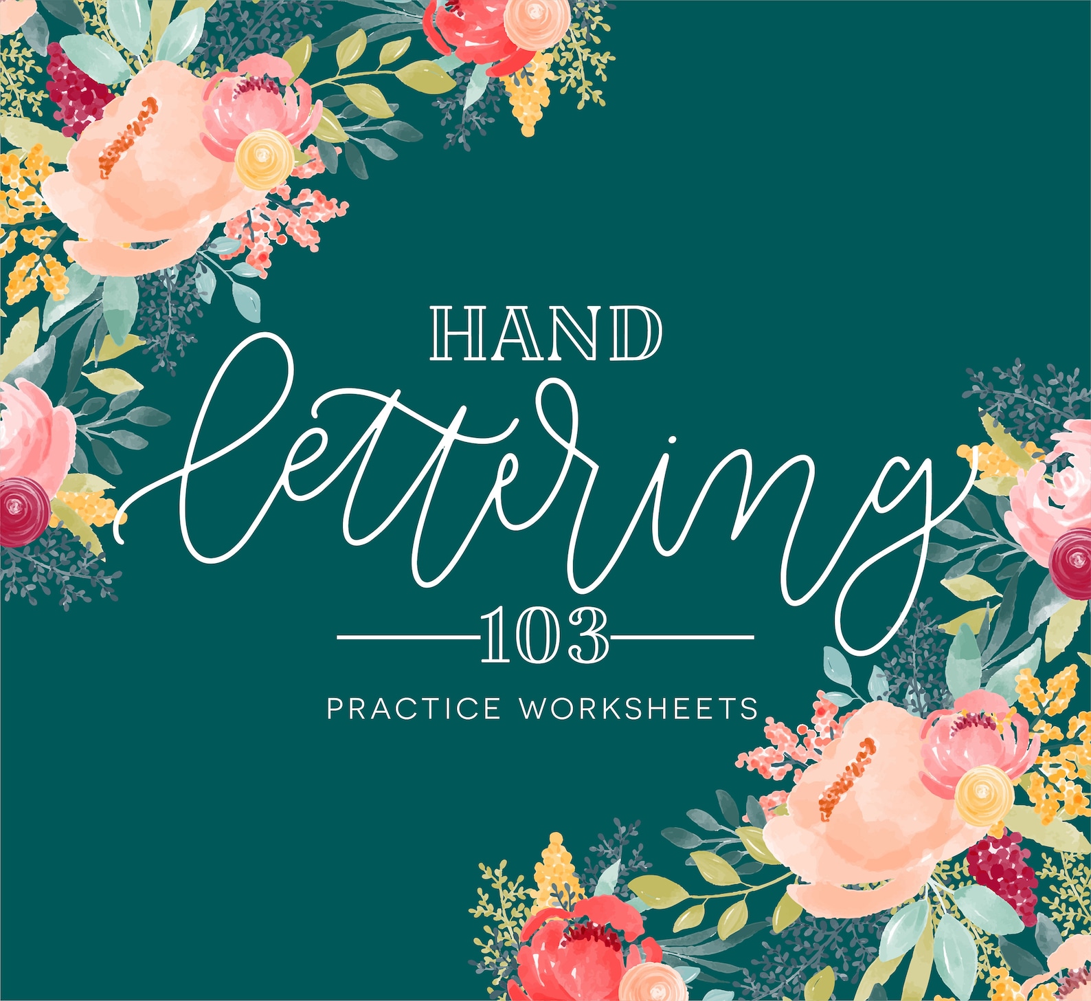 Hand Lettering Practice Worksheets Handlettering Sheets | Etsy