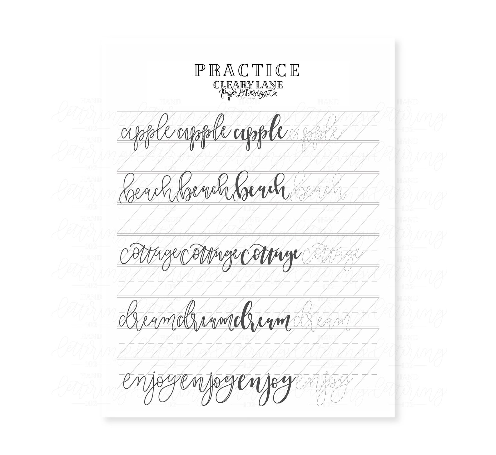 Hand Lettering Worksheets Handlettering Practice Sheets - Etsy