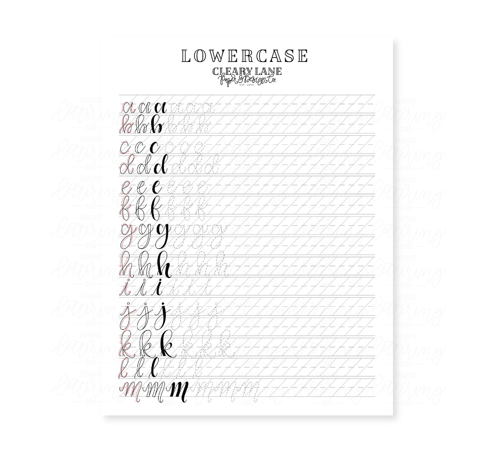 Hand Lettering Practice Worksheets, Handlettering Practice, Script ...