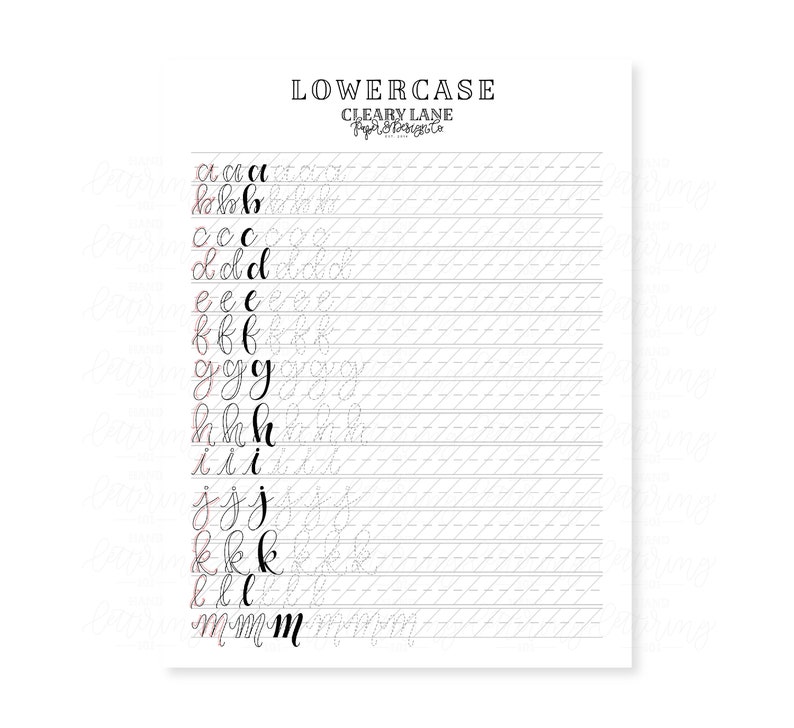 Hand Lettering Practice Worksheets, Handlettering Practice, Script ...