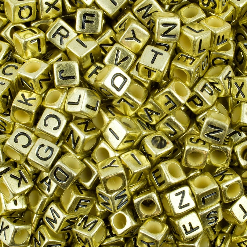 Square Alphabet Letter Beads - Etsy
